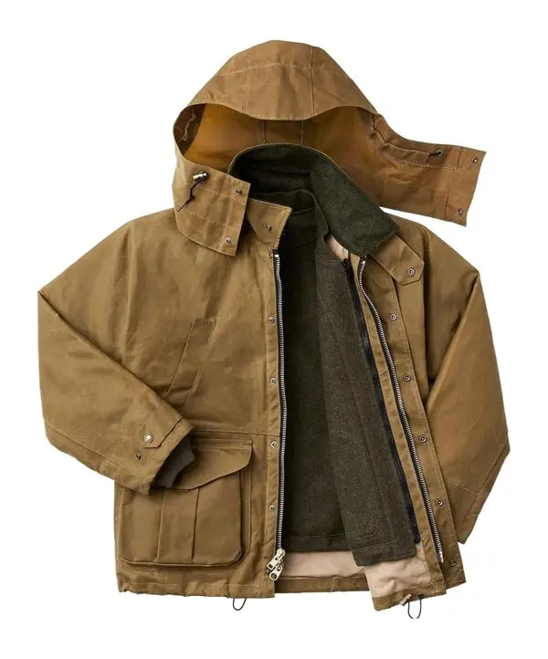 Filson Press-stud Cotton Jacket - Dark Brown