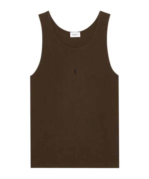 Saint Laurent Ribbed-knit Tank Top