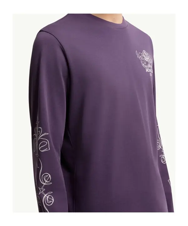Moncler Logo Motif Cotton Long Sleeve T-shirt