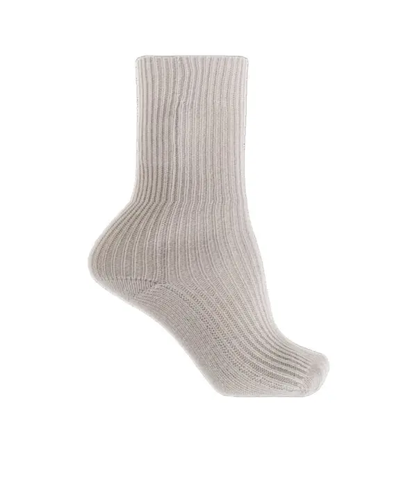 LISA YANG Zera Ribbed Knitted Socks - Grey