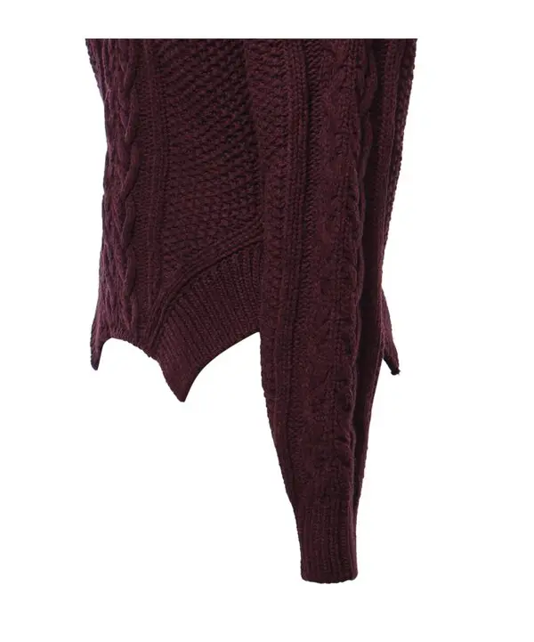 DONDUP Cable-knit Pointelle-trim Sweater