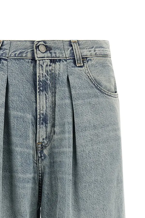 HAIKURE Wide-leg Pleated Jeans