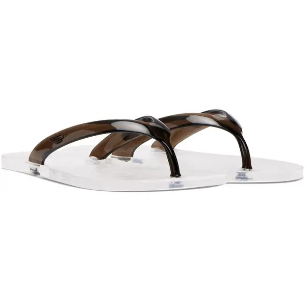 ANCIENT GREEK SANDALS Embossed Logo Jelly Flip-flops - Clear/black