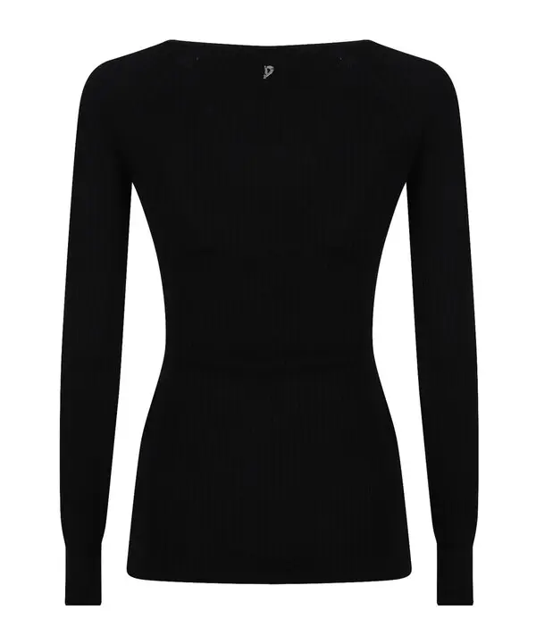 DONDUP V-neck Ribbed Knit Top