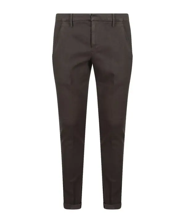 DONDUP Logo Plaque Slim-fit Trousers