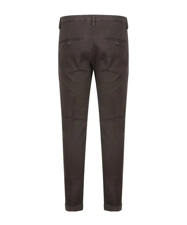 DONDUP Logo Plaque Slim-fit Trousers