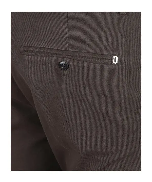DONDUP Logo Plaque Slim-fit Trousers