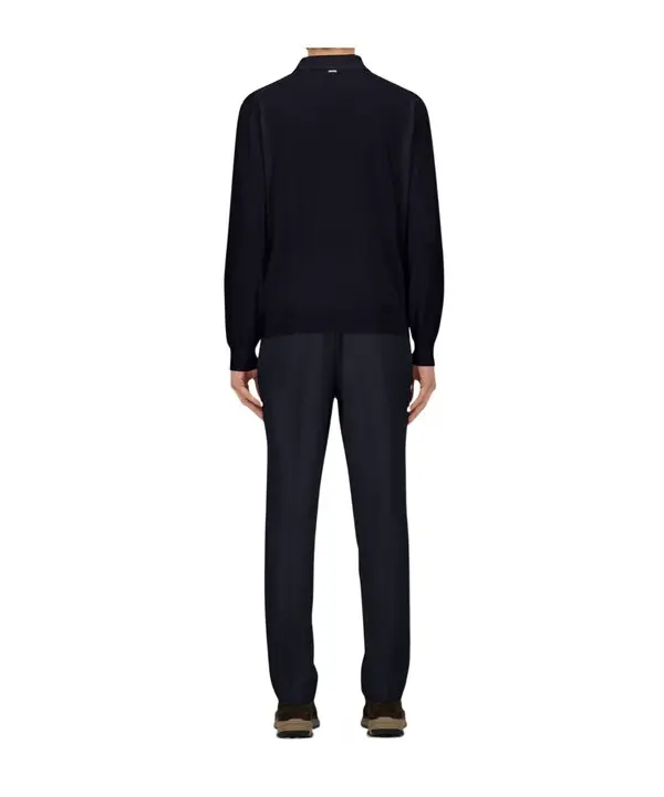 Herno Resort Polo Shirt In Wool And Silk Knit