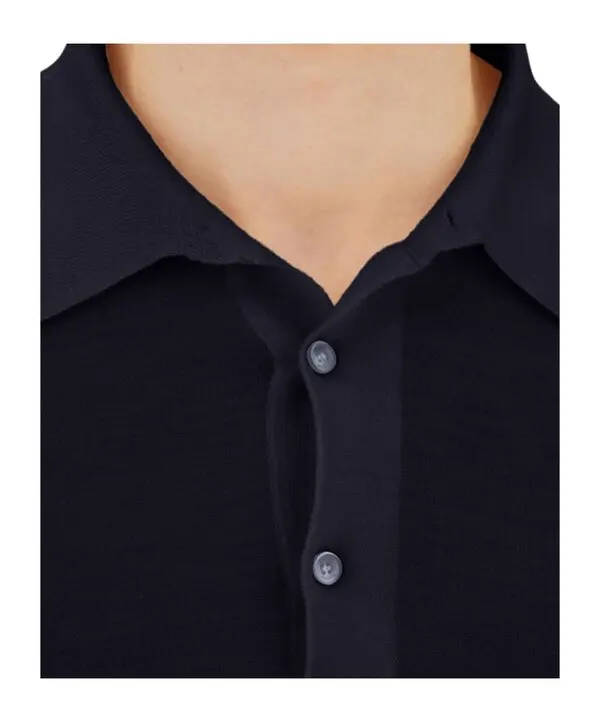 Herno Resort Polo Shirt In Wool And Silk Knit