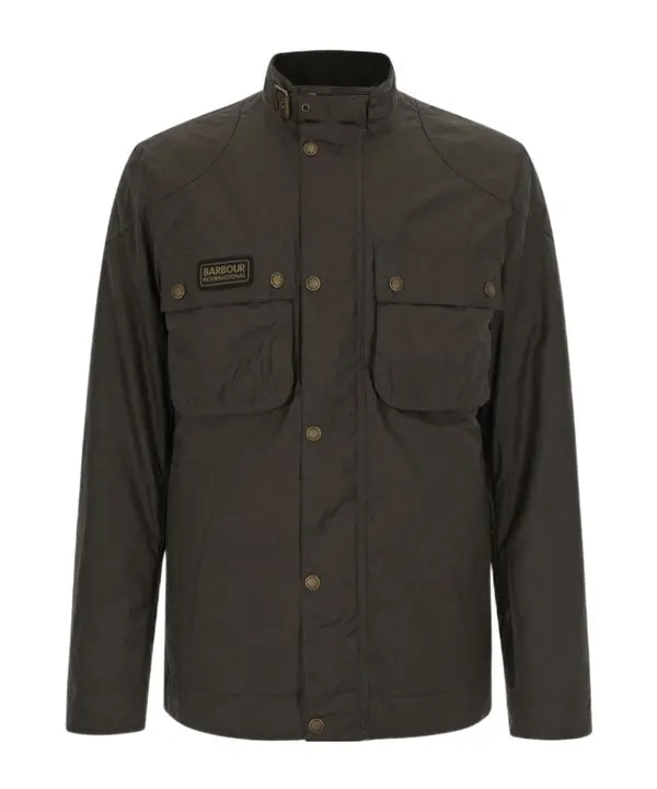 Barbour Logo Patch Stand Collar Jacket