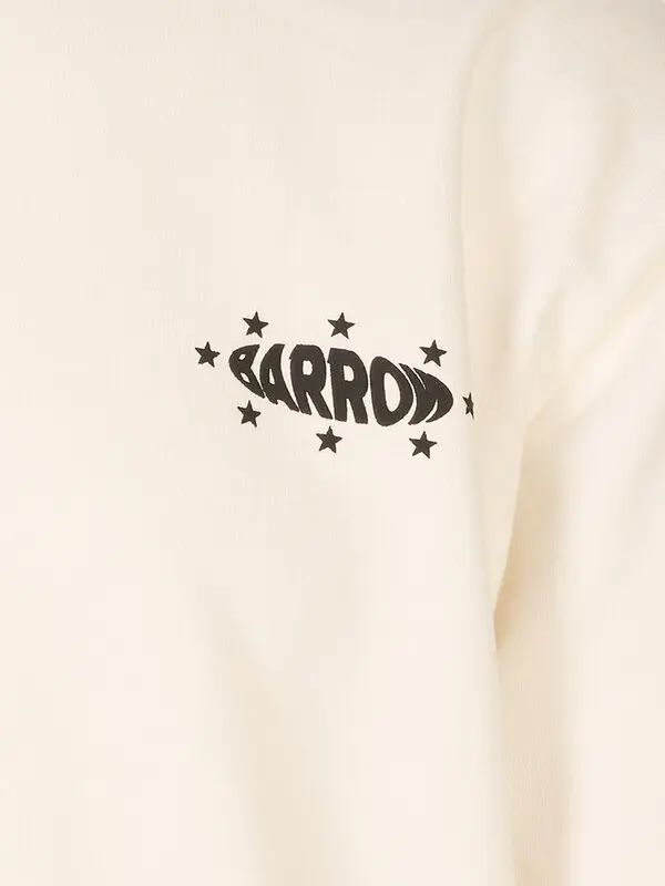 BARROW Sweatshirt With Coconut-patterned Teddy Bear Print