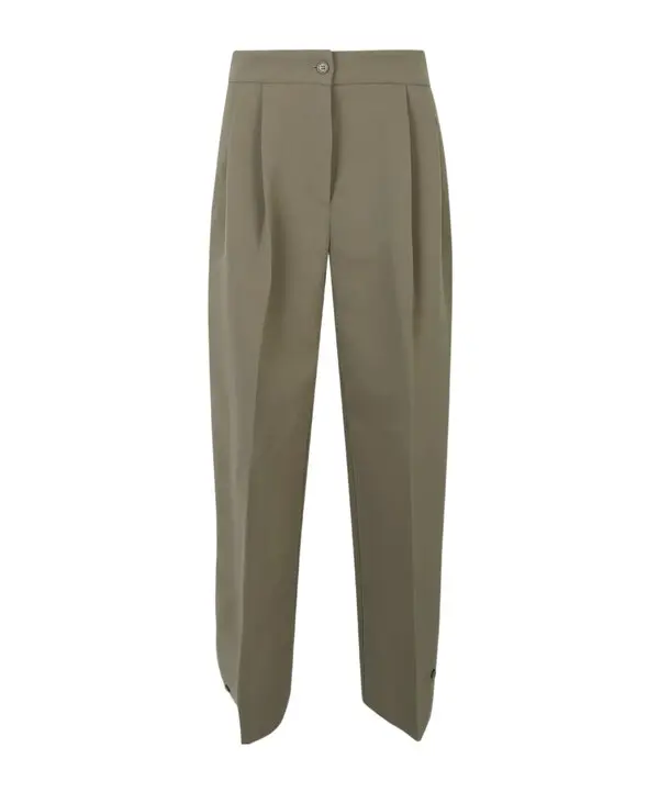 THE FRANKIE SHOP Doyer Pleated Trousers - Moss Green