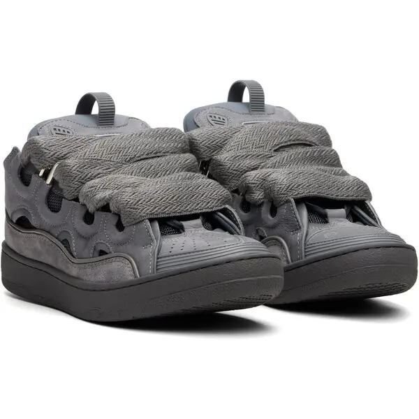 LANVIN Monocolor Curb Sneakers