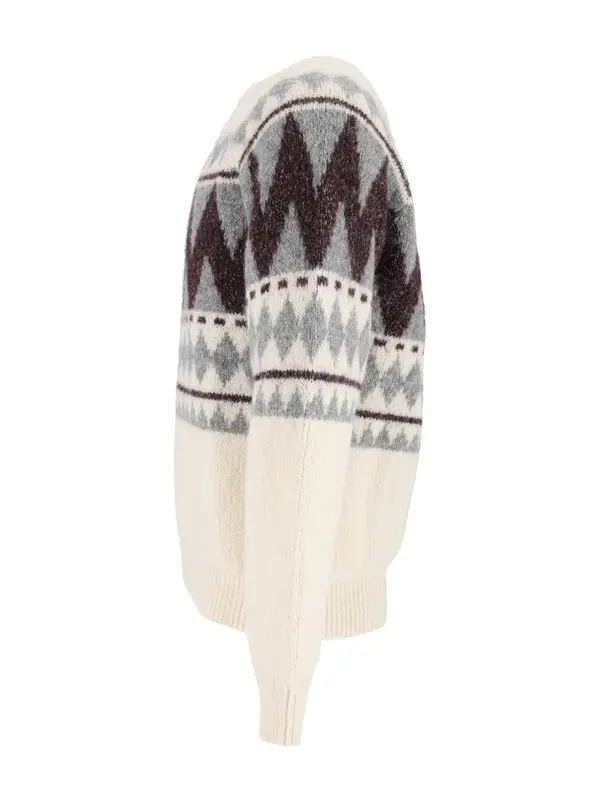 Peserico Jacquard Patterned Knit Sweater