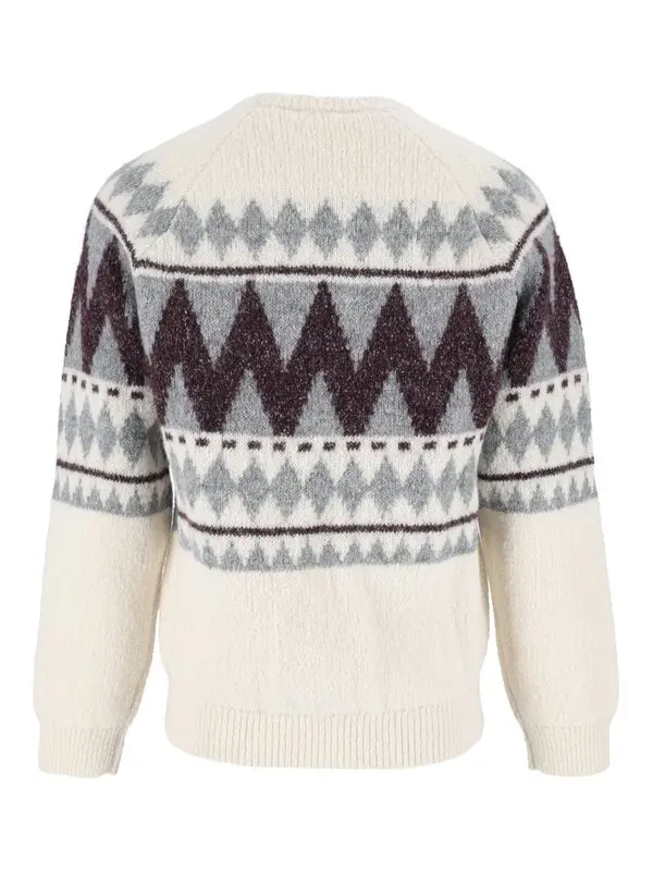 Peserico Jacquard Patterned Knit Sweater