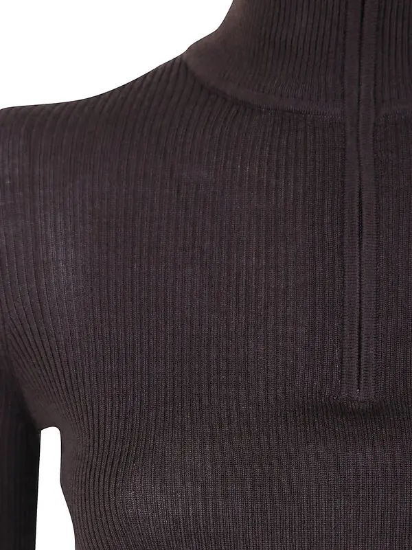 THE FRANKIE SHOP Half-zip Knit Top