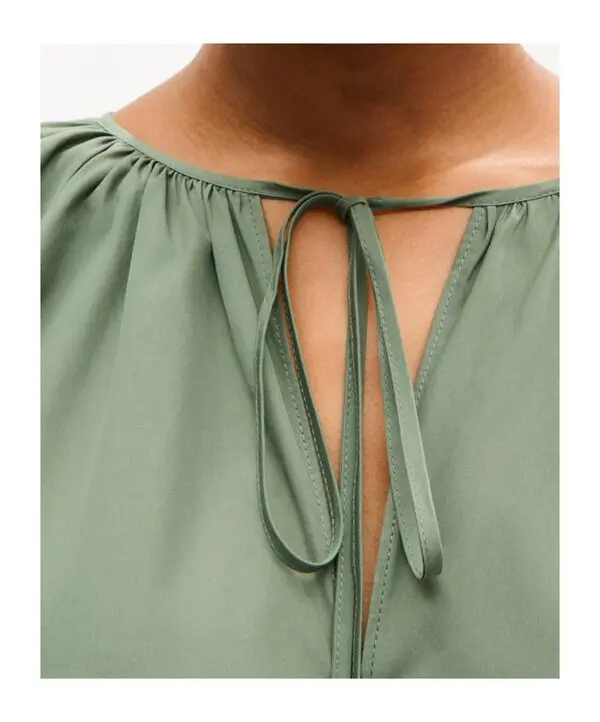 Kenzo Oversized Pleated Cotton Poplin Blouse