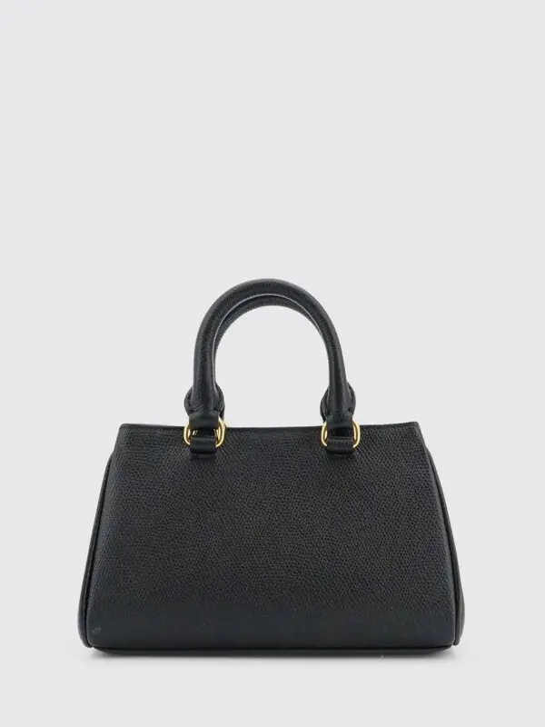 Valentino Garavani Grained Leather Handbag With Vlogo Signature - Black