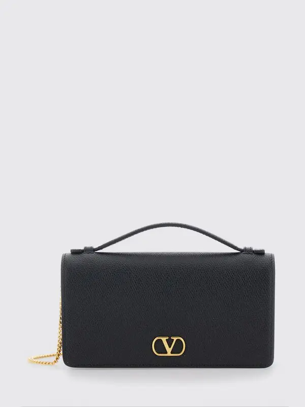 Valentino Garavani Vlogo Signature Mini Bag In Calfskin Leather With Chain Strap