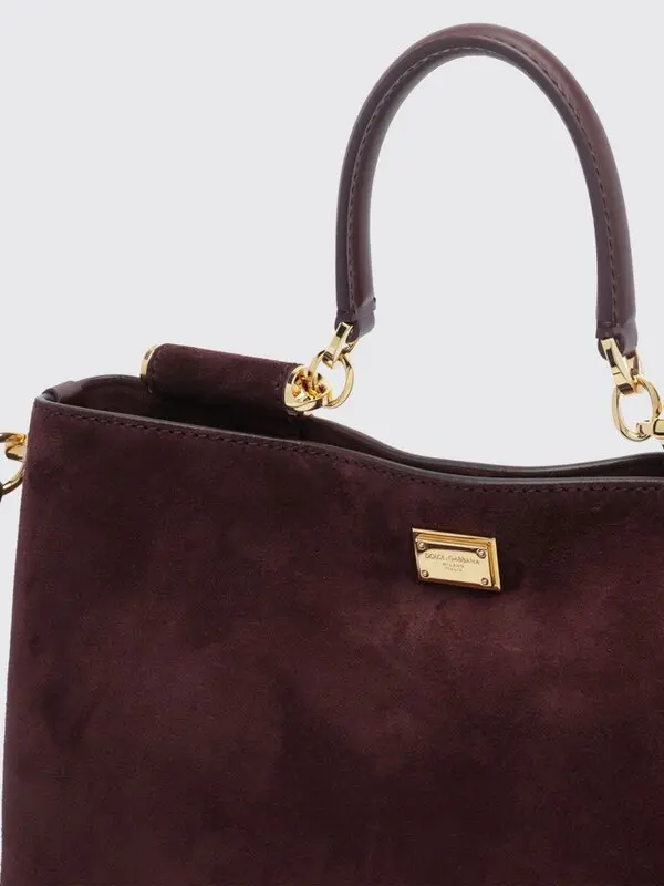 Dolce & Gabbana Vittoria Calf Leather Handbag - Red