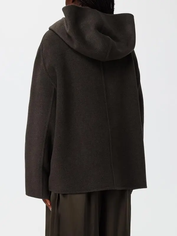Khaite Short Wool Hooded Coat