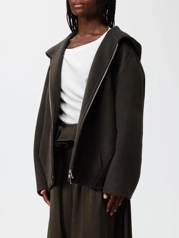 Khaite Short Wool Hooded Coat