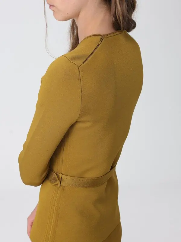 TOM FORD Slim Fit Long-sleeved Viscose Top With Waist Belt - Olive