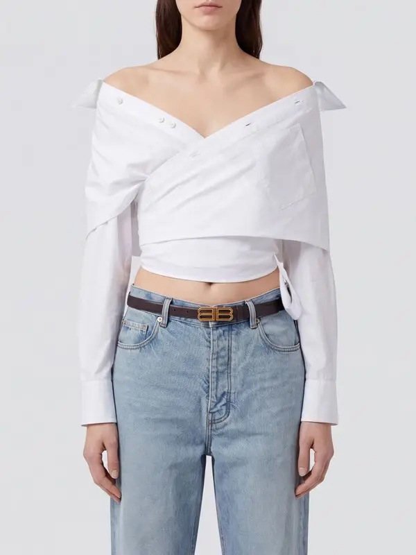 Balenciaga Cropped Shirt - White