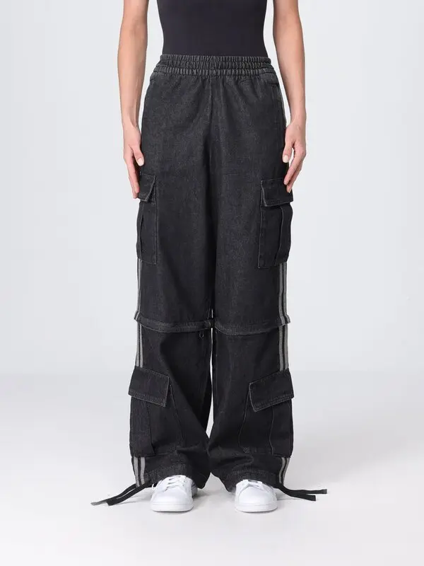 ADIDAS ORIGINALS Wide-leg Cotton Denim Cargo Trousers