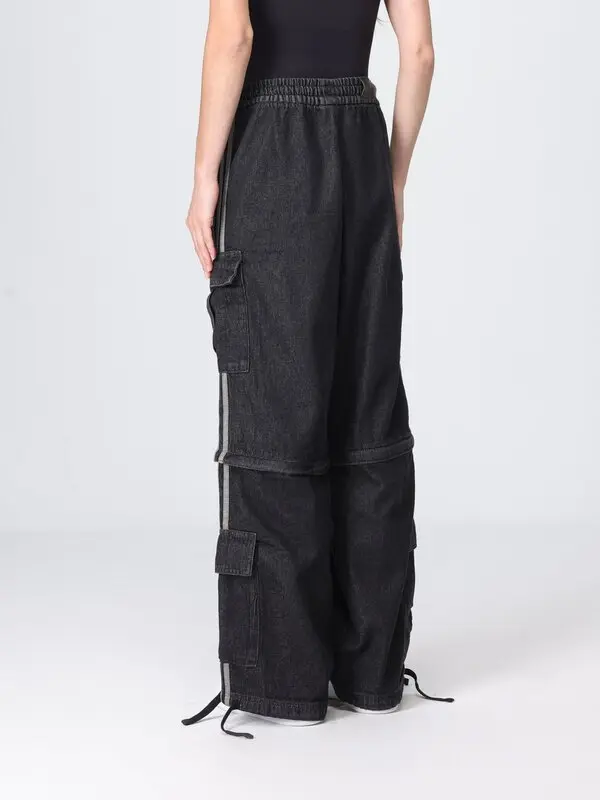 ADIDAS ORIGINALS Wide-leg Cotton Denim Cargo Trousers