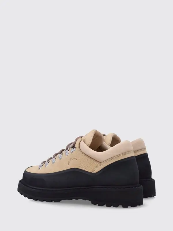 Diemme Cornaro Lace-up Ankle Boots In Grained Leather With Lug Sole