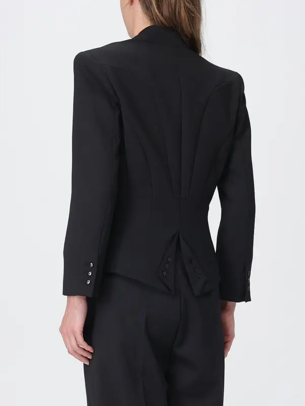 Elisabetta Franchi Single-breasted Crêpe Blazer With Slim Fit And Padded Shoulders