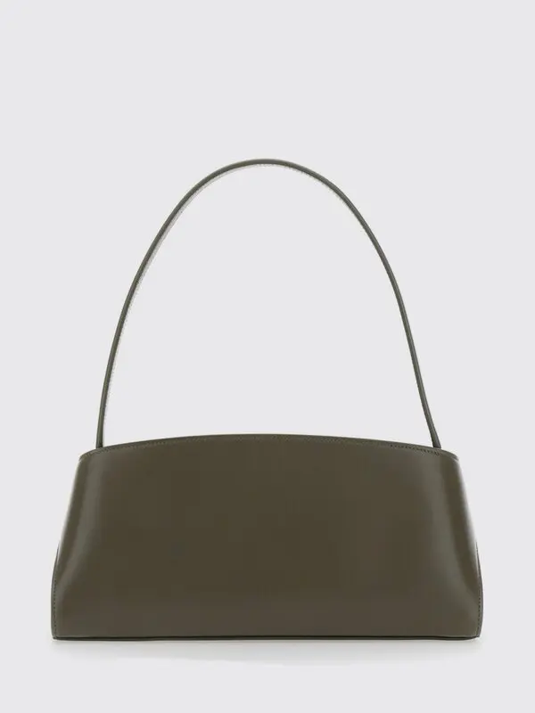 FERRAGAMO Hug Smooth Calfskin Leather Shoulder Bag With Laminated Logo