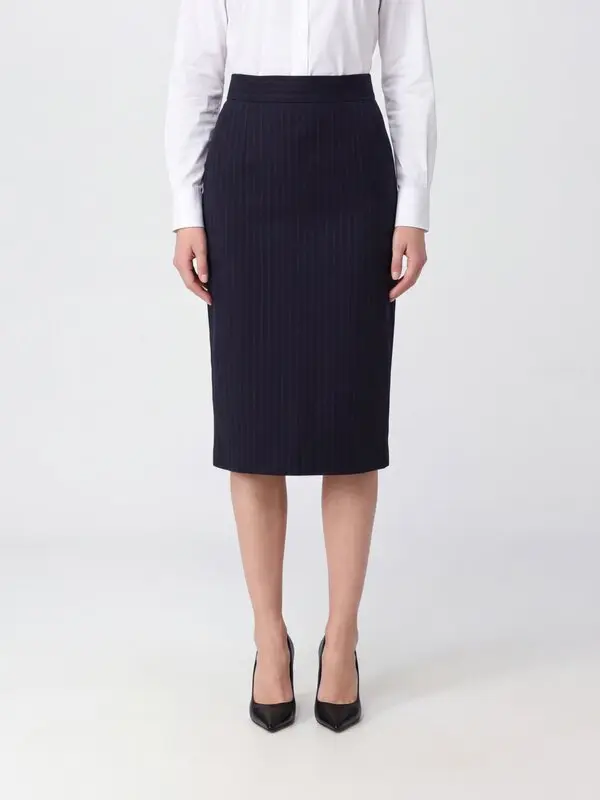 Elisabetta Franchi Pencil Midi Skirt - Blue