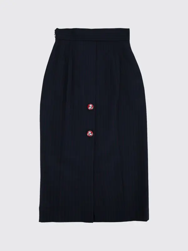 Elisabetta Franchi Pencil Midi Skirt - Blue