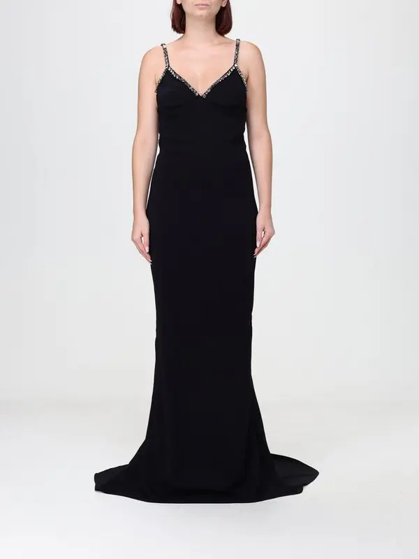 Stella McCartney Long Evening Gown With Jewelled Straps And Train