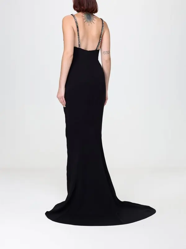 Stella McCartney Long Evening Gown With Jewelled Straps And Train
