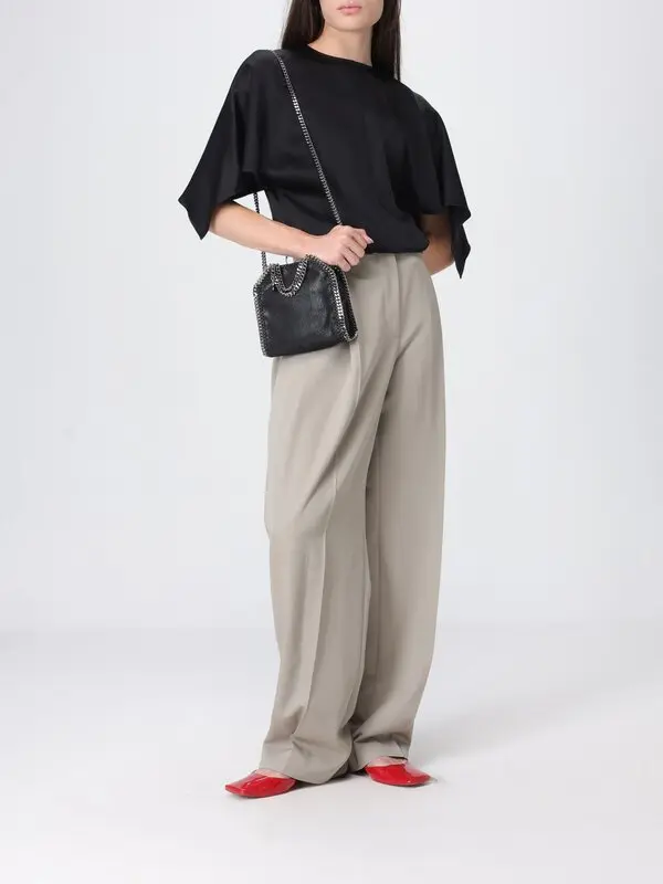 Stella McCartney High-waisted Wool Palazzo Trousers With Pleats