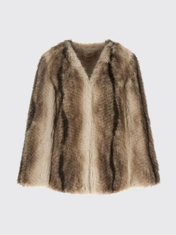 TWINSET Fur Coat - Brown