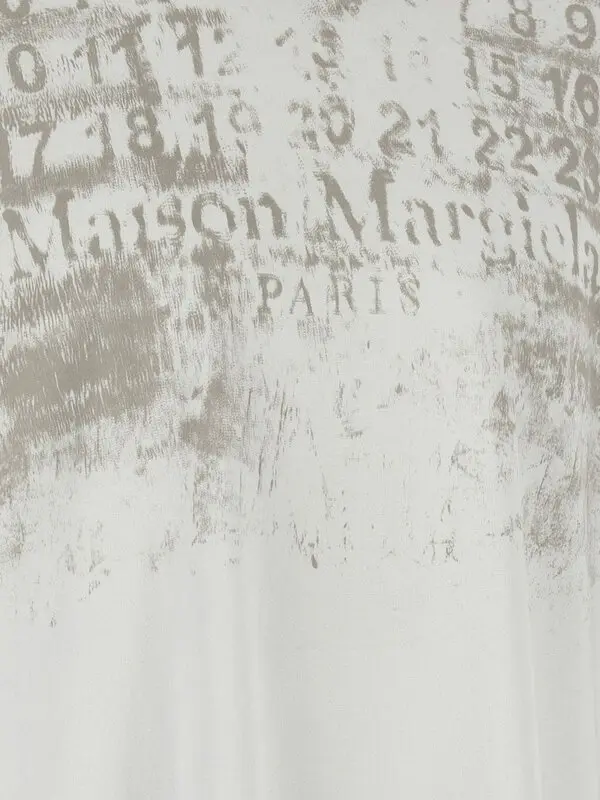 MAISON MARGIELA Relaxed Fit Cotton T-shirt With Numeric Logo - Grey