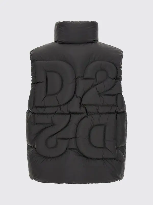 Dsquared2 Slim Fit Padded Nylon Gilet With High Neck And Logo