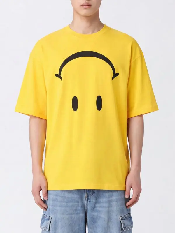 Moschino Relaxed Fit Cotton T-shirt With Graphic Print - Yellow