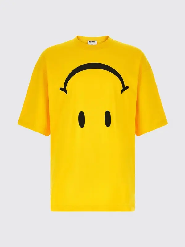 Moschino Relaxed Fit Cotton T-shirt With Graphic Print - Yellow