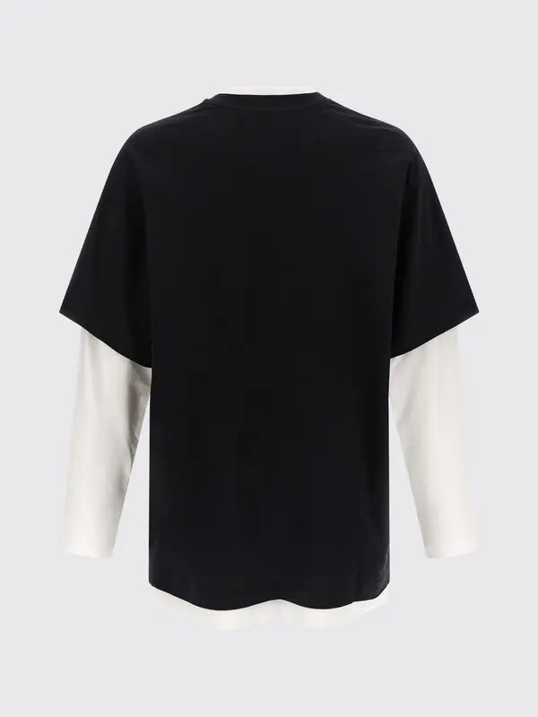 Moschino Long-sleeved Cotton T-shirt With Graphic Print