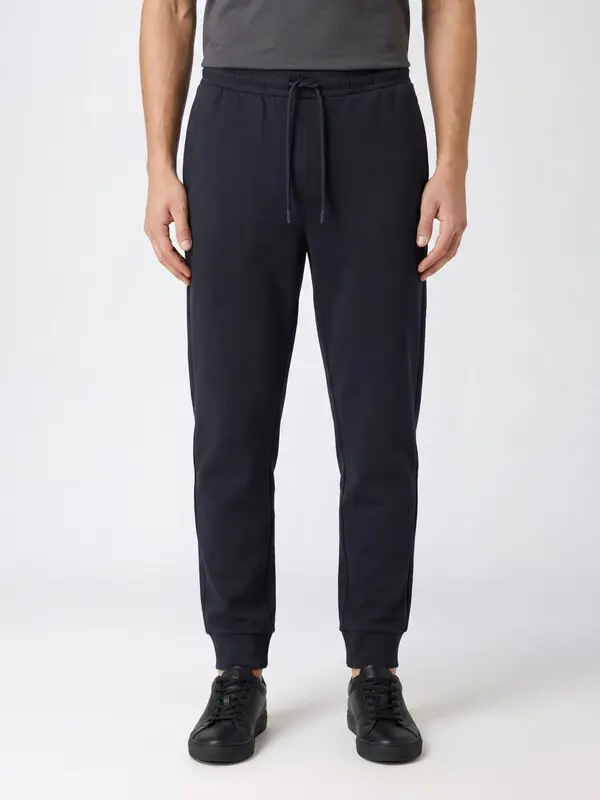 BOSS Stretch-cotton Drawstring Jogger Trousers - Blue