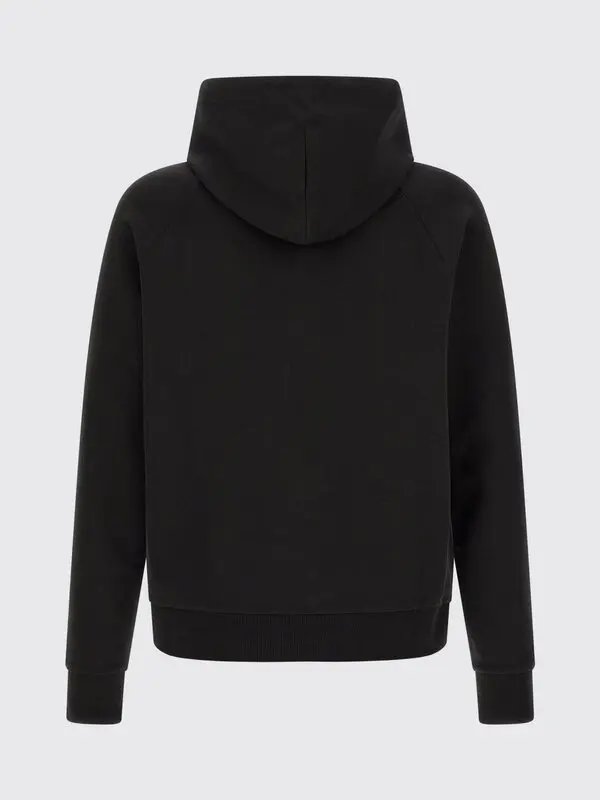 BOSS Tonal Logo Zip-up Cotton Hoodie - Black