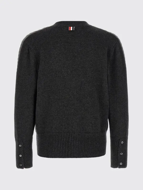 Thom Browne 4-bar V-neck Virgin Wool Cardigan