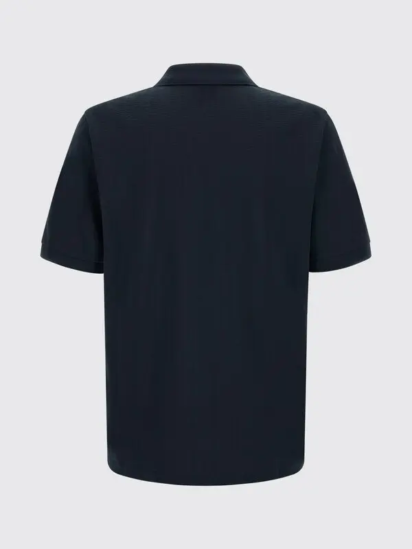 BOSS Short-sleeved Cotton Johnny Collar Polo Shirt