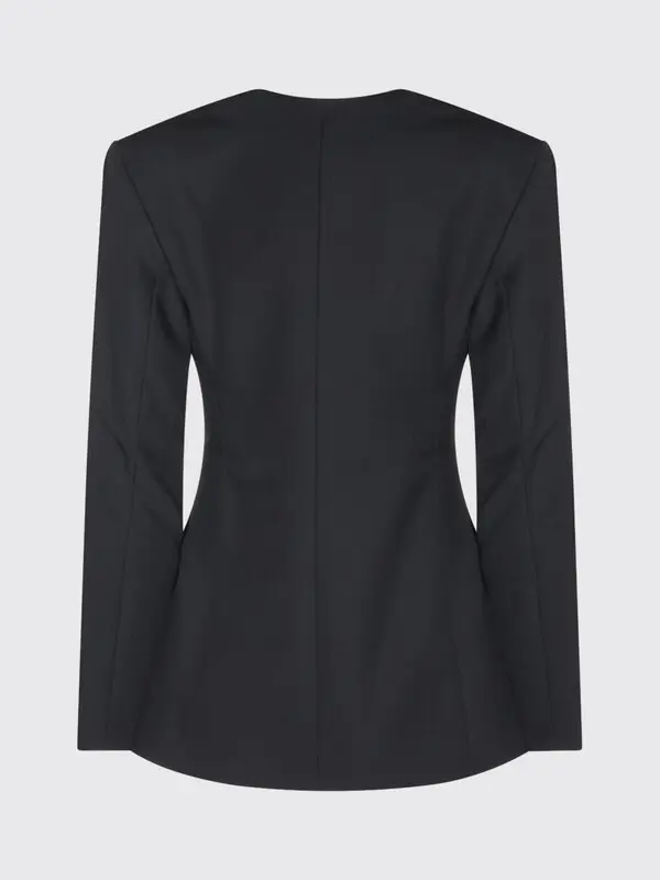ANINE BING Cropped Slim Fit Wool Blend Blazer