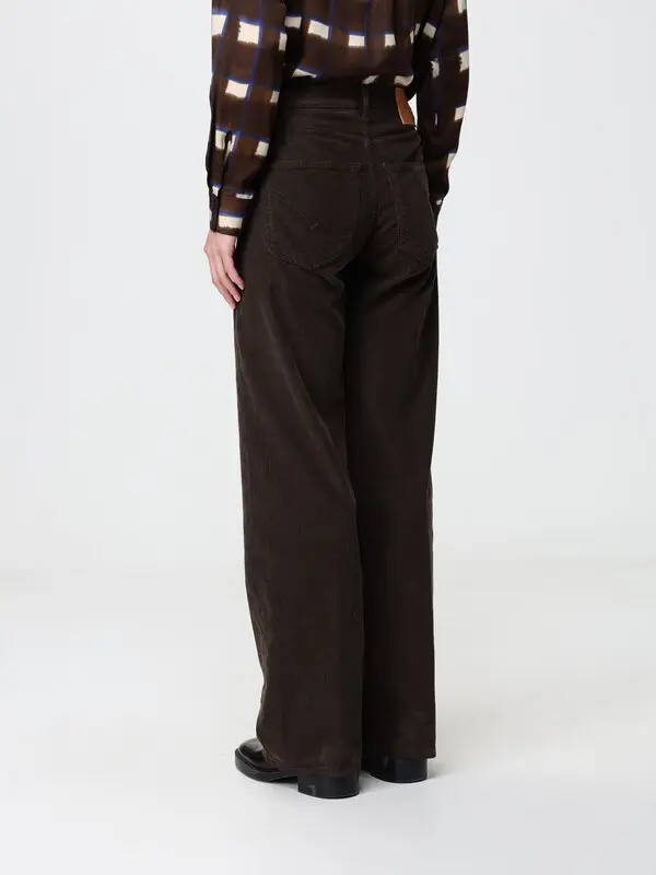 DONDUP High-waisted Slim Fit Corduroy Trousers - Brown